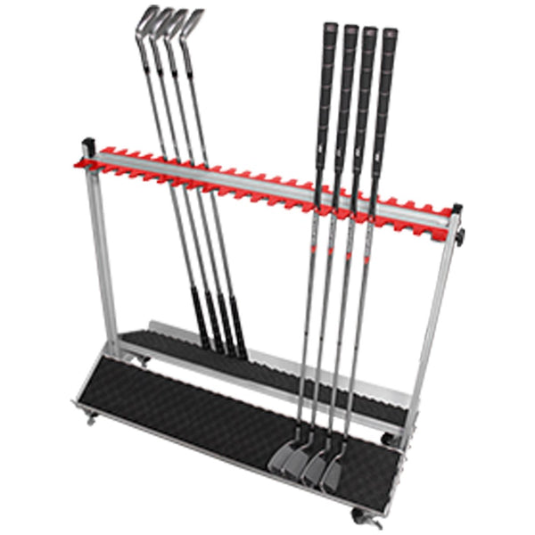 Industrial Twin Racks on Wheels for 44 Clubs – Golf Shafts Australia